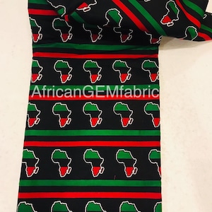 African Map | Pan Africa | African Fabric | Sold per Yard - Etsy