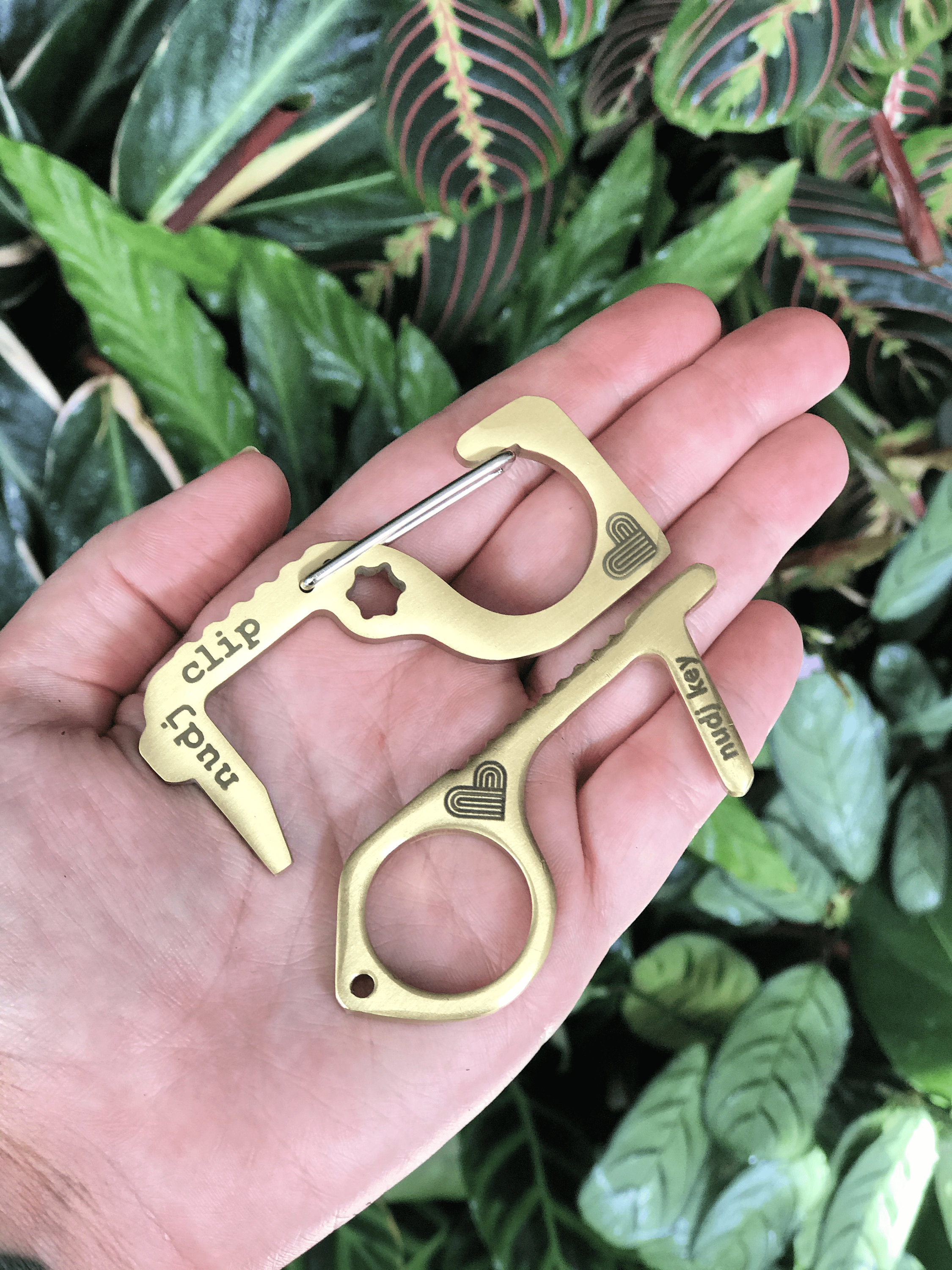 50% OFF - Nudj Key - Solid Brass No Touch Tool Contactless Door Opener ...