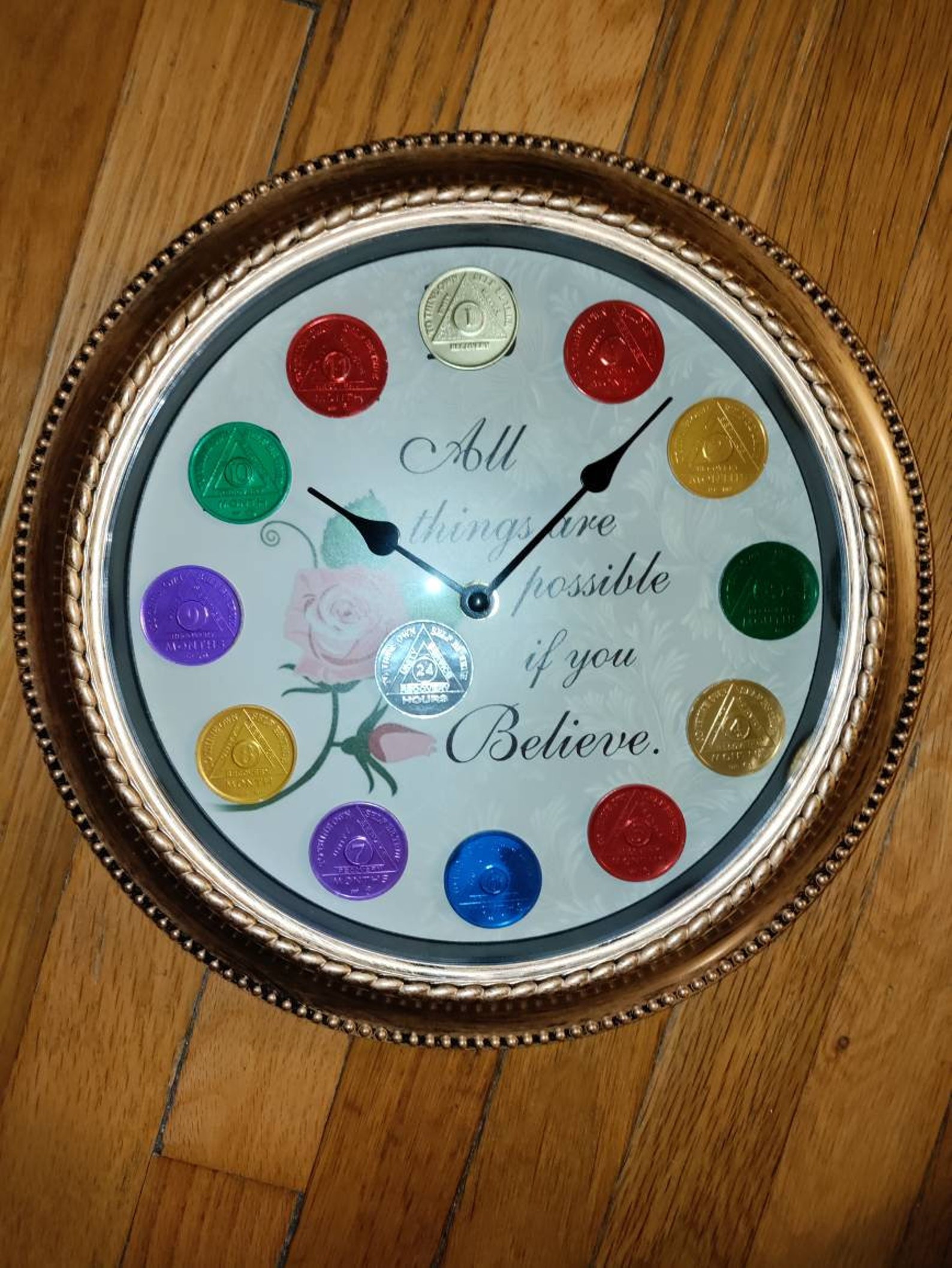 AA One Year Sobriety Anniversary Wall Clock - Etsy