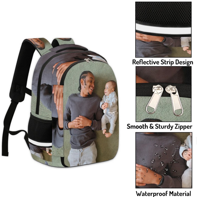 Custom Photo Backpack, Personalized Photo Backpack, Personalized Gift ...