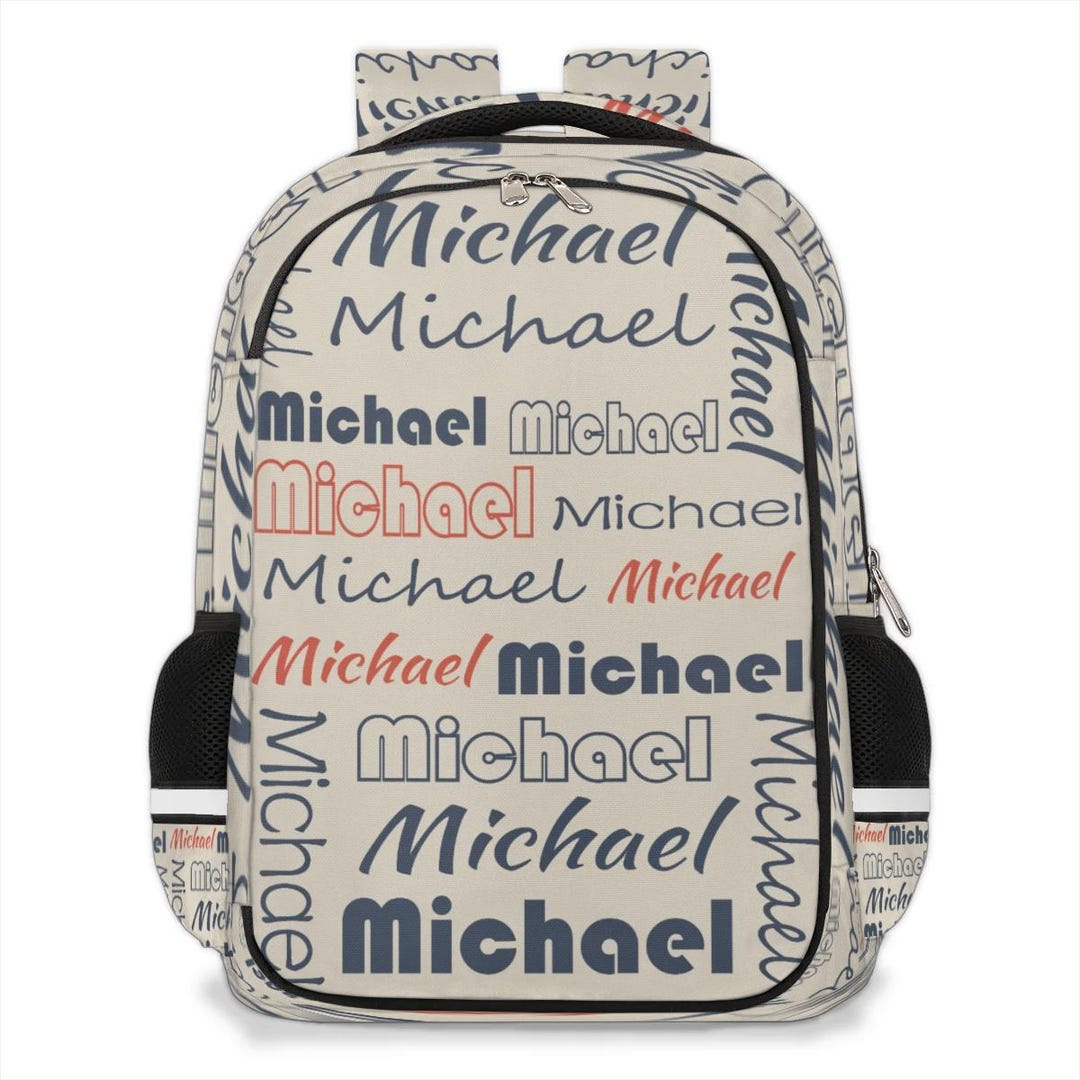 Custom Name School Backpack for Kids Boys Personalized Name Bookbag ...