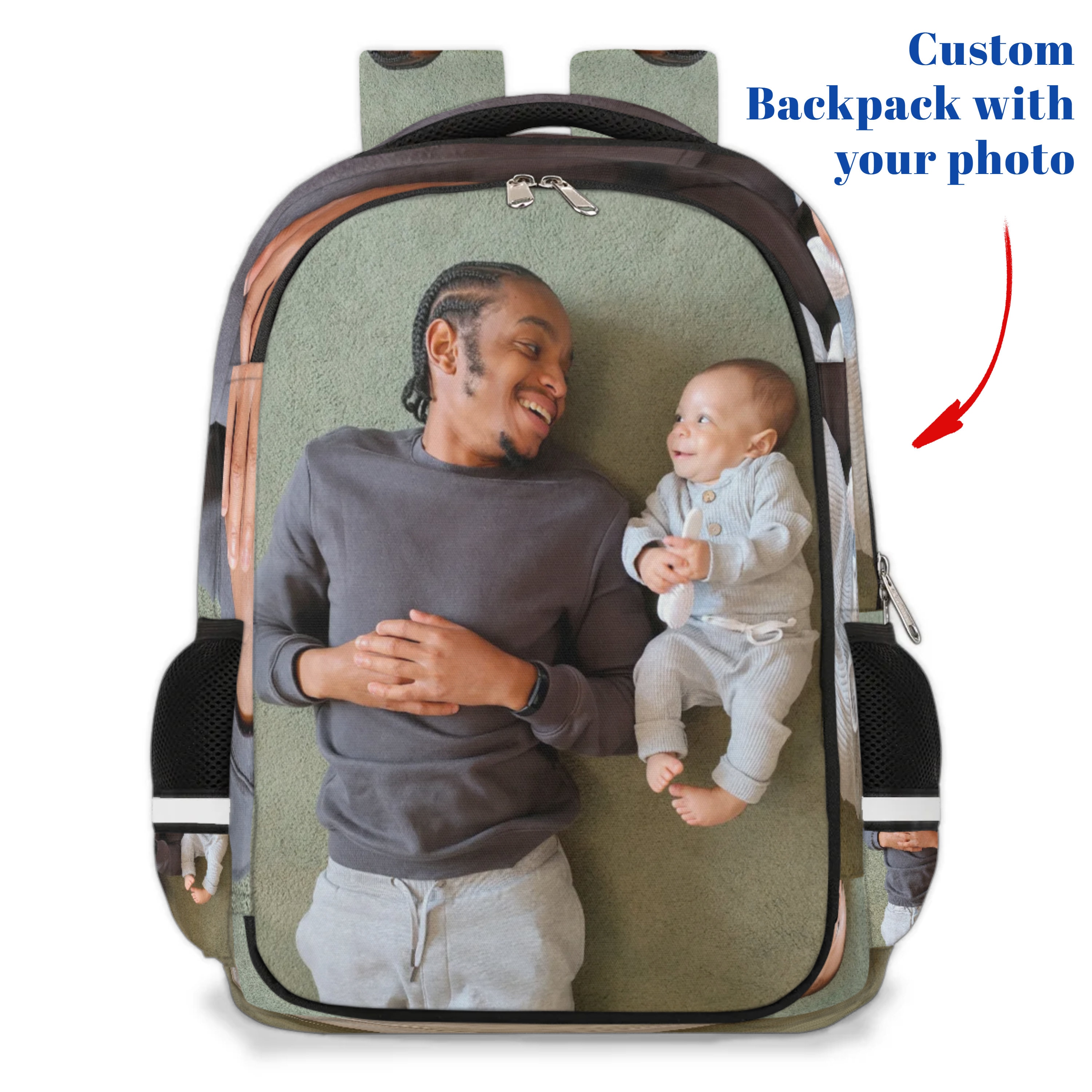 Custom Photo Backpack, Personalized Photo Backpack, Personalized Gift ...