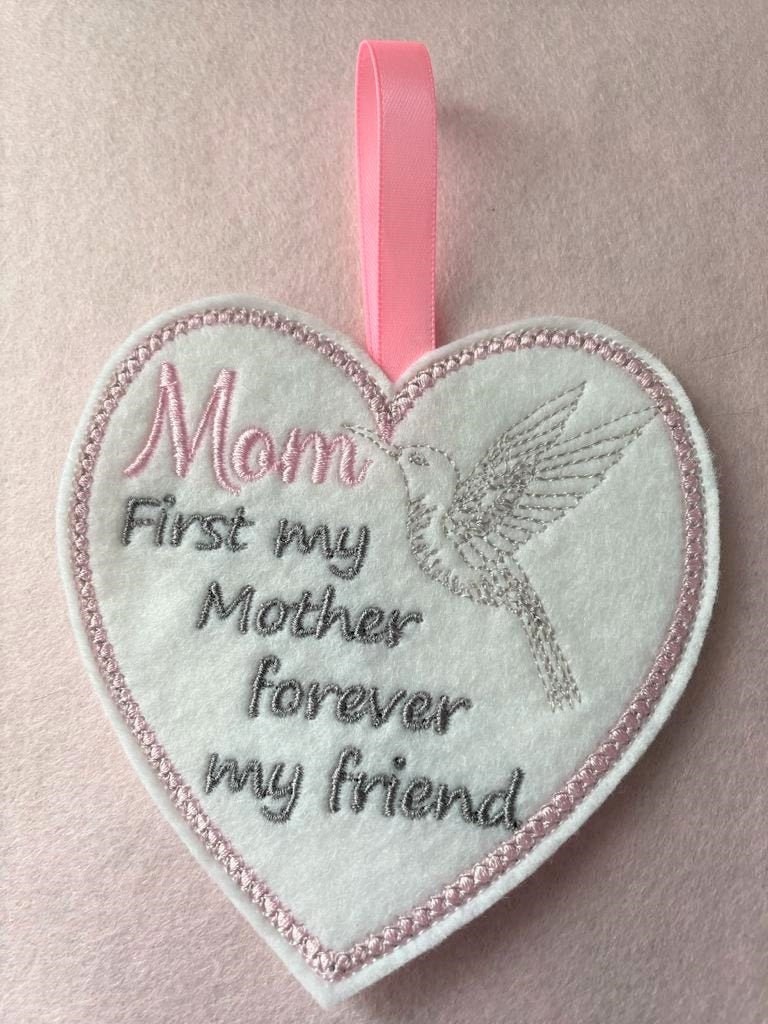 An adorable Mom heart to tell them how much you care hanging | Etsy