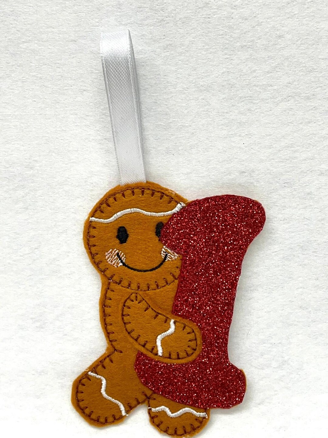 Gingerbread Number 1 2 3 4 5 6 7 8 9 0 Hanging Ornament - Etsy