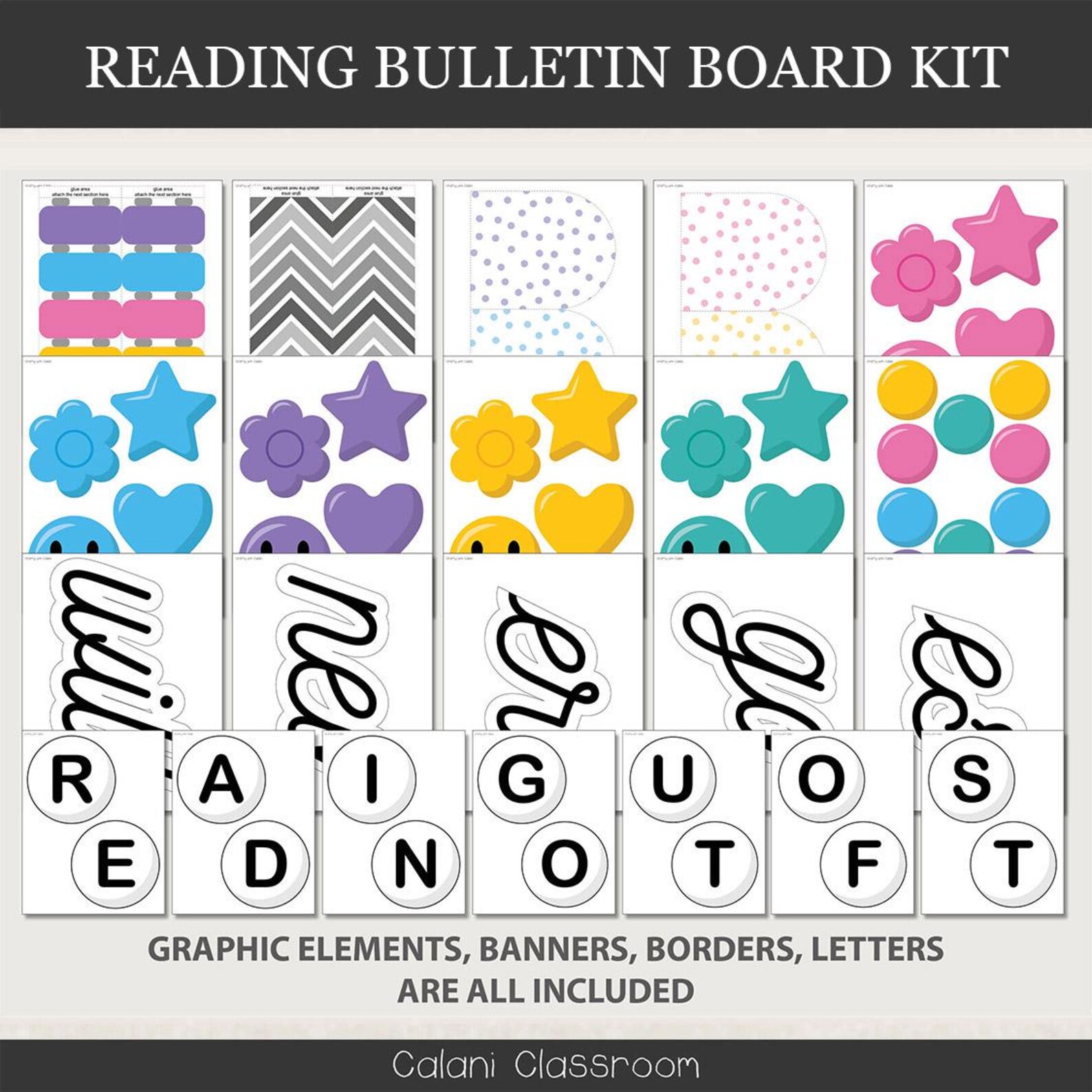 Reading Bulletin Board Kit, Reading Classroom Bulletin Board, Reading ...