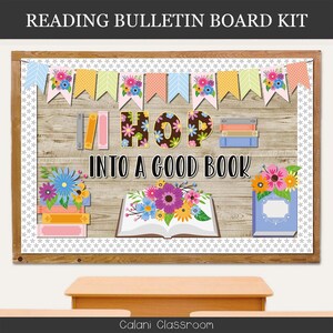 Reading Bulletin Board Kit, Classroom Bulletin Board, Spring Into ...
