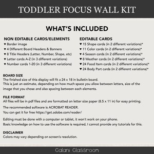 Toddler Focus Wall Template, Toddler Learning Wall, Classroom Circle ...