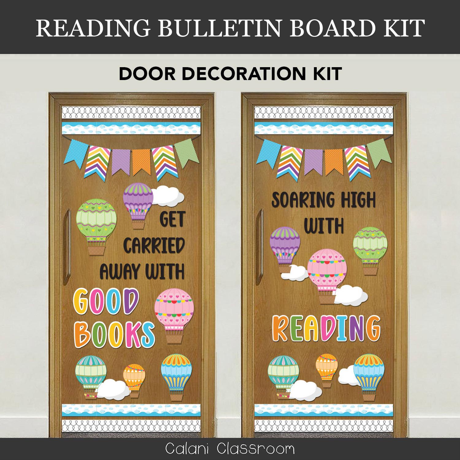 Reading Bulletin Board Kit, Classroom Bulletin Board, Hot Air Balloons ...