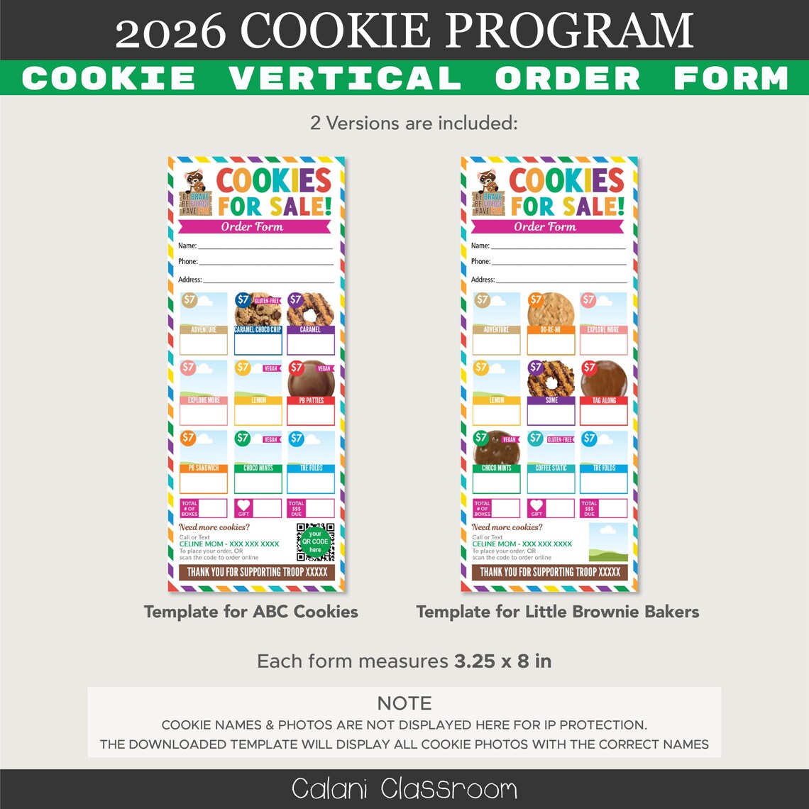 2026 Cookie Order Form, DIY Editable Cookie Marketing Kit for Scout ...