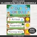 Classroom Schedule Cards With Clock, Jungle Safari Classroom, Editable ...