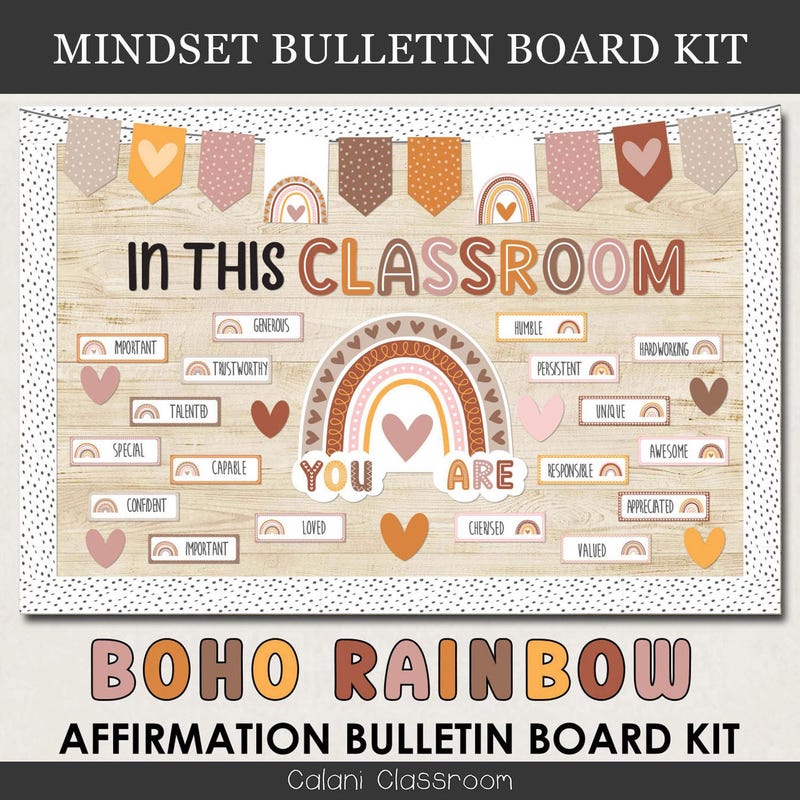 Boho Rainbow Classroom - Etsy