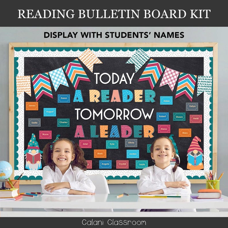 Reading Bulletin Board Kit, Classroom Bulletin Board, Reading Gnomes ...