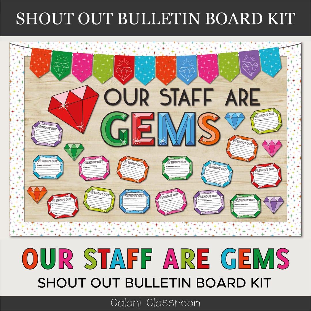 Staff Shout Out Bulletin Board, Staff Appreciation Bulletin Board ...