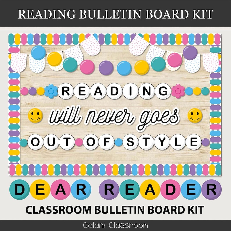 Reading Bulletin Board Kit, Reading Classroom Bulletin Board, Reading ...