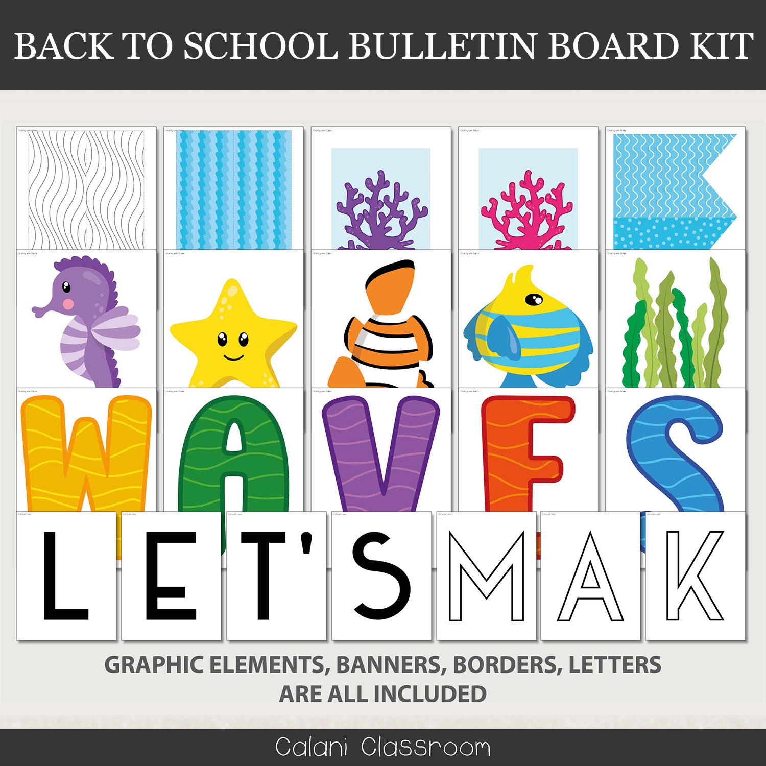 Ocean Bulletin Board Kit, Sea Classroom Door Decor, Ocean Classroom ...