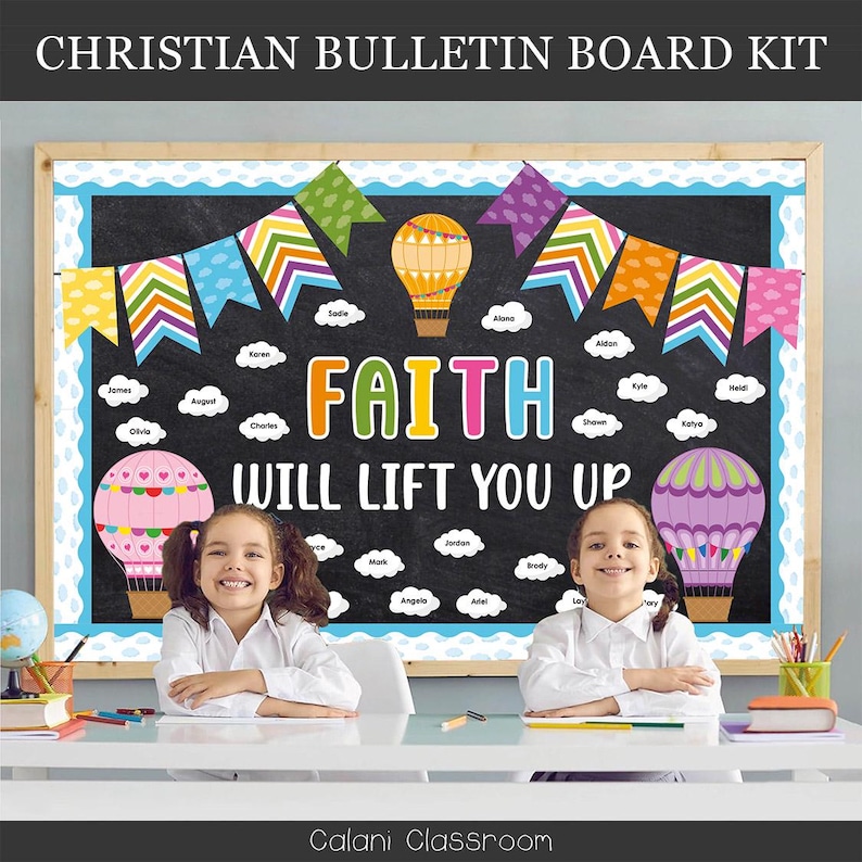 Christian Bulletin Board Kit, Soaring With Jesus Classroom Bulletin ...