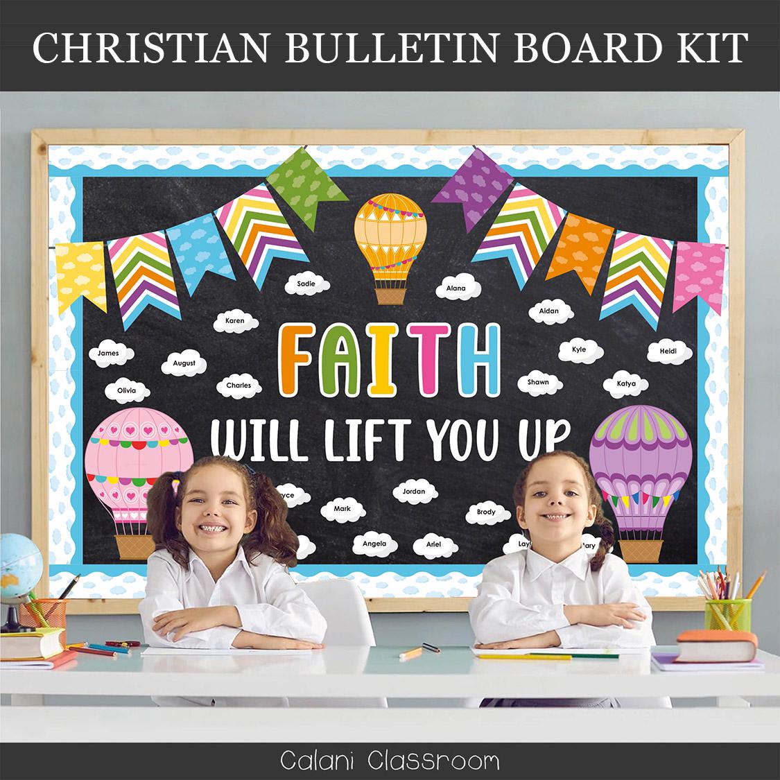 Christian Bulletin Board Kit, Soaring With Jesus Classroom Bulletin ...