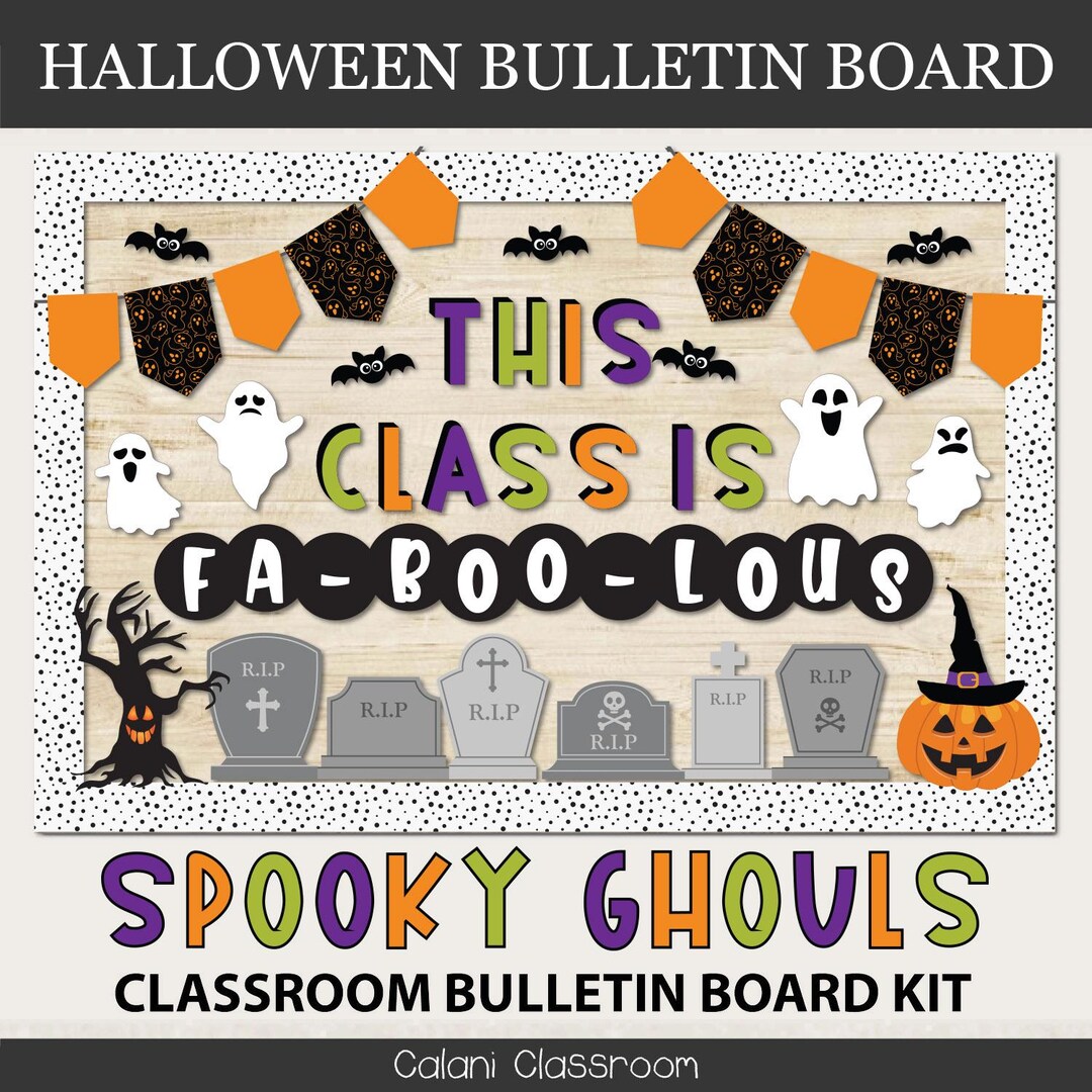 Halloween Classroom Bulletin Board Kit: Ghouls Theme (digital Download ...
