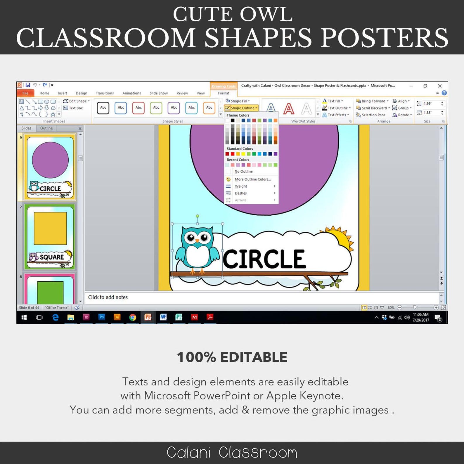 Shapes Poster Classroom Decoration, Owl Classroom Theme, 2D & 3D Shape ...