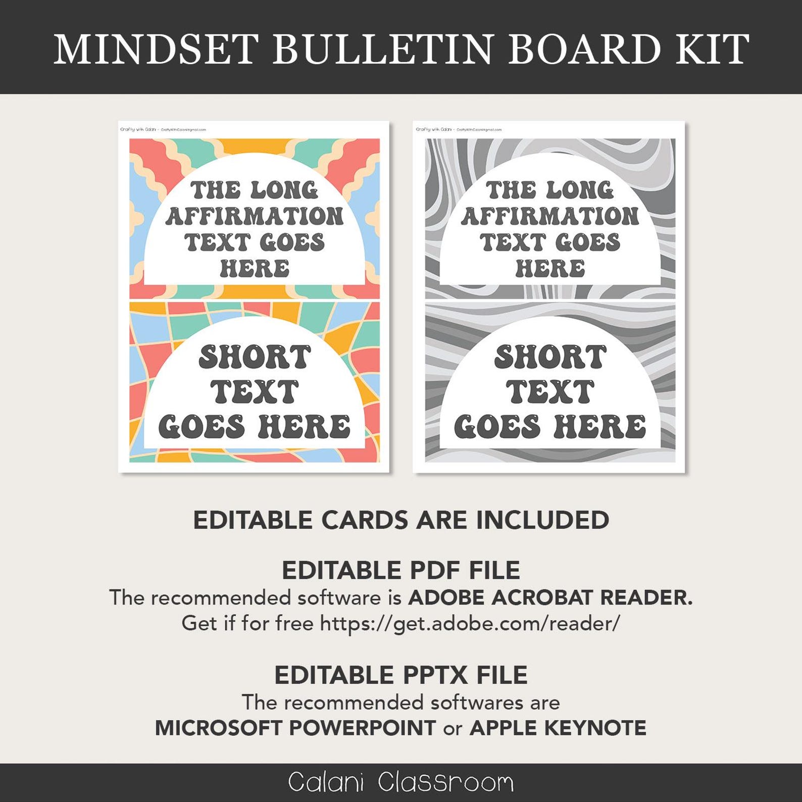 Growth Mindset Bulletin Board Kit, Retro Groovy Classroom Display ...