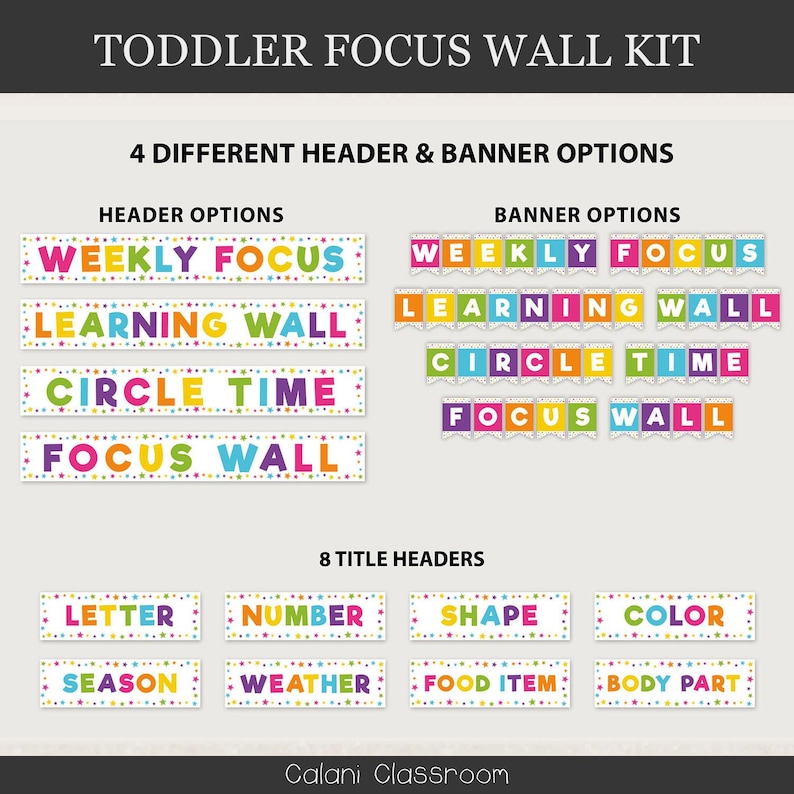 Toddler Focus Wall Template, Toddler Learning Wall, Toddler Circle Time ...