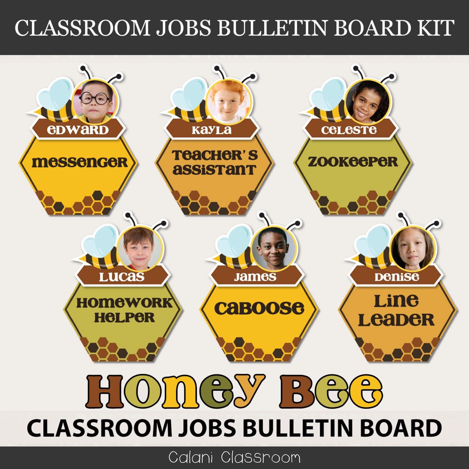 Bee Classroom Jobs Display, Classroom Job Chart, Bee Job Cards ...