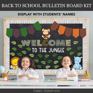 Back to School Bulletin Board Kit, Classroom Bulletin Board, Jungle ...