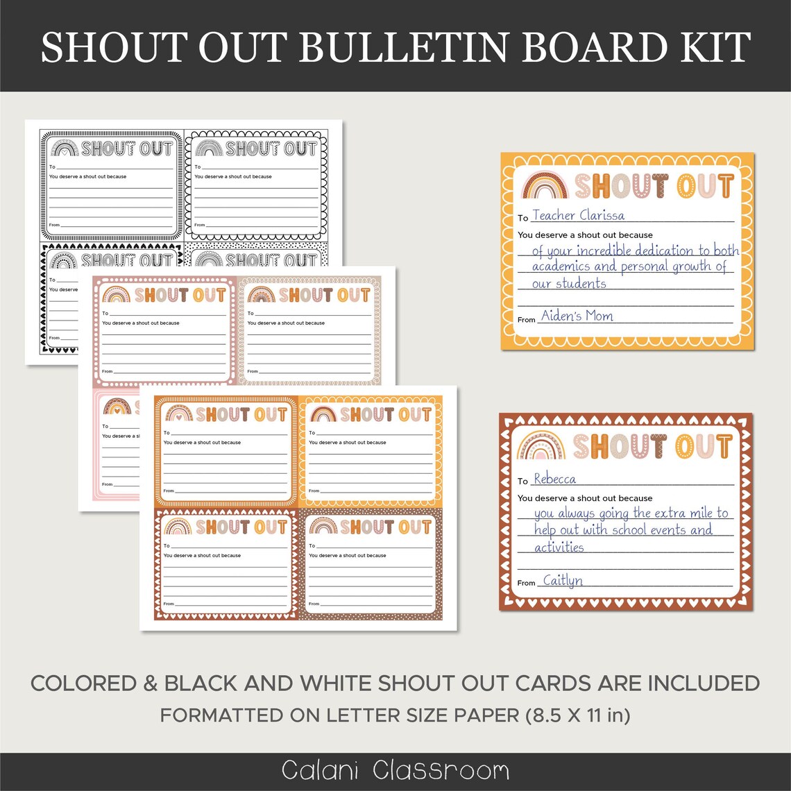 Staff Shout Out Bulletin Board, Staff Appreciation Bulletin Board ...