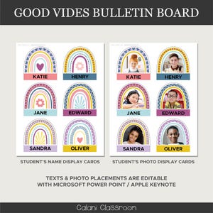 Rainbow of Possibilities Bulletin Board Kit, Boho Rainbow Classroom ...