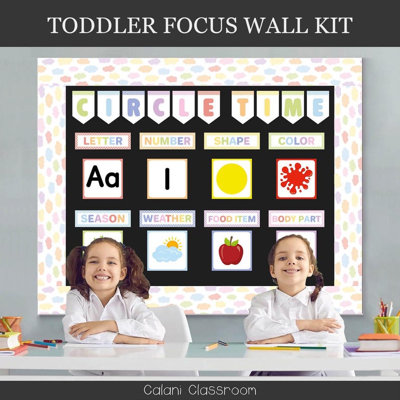 Toddler Focus Wall Template, Toddler Learning Wall, Toddler Circle Time ...