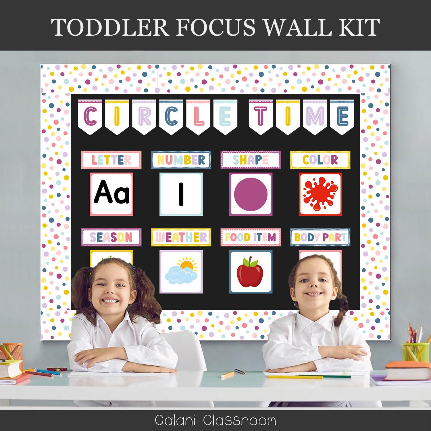 Toddler Focus Wall Template, Toddler Learning Wall, Classroom Circle ...