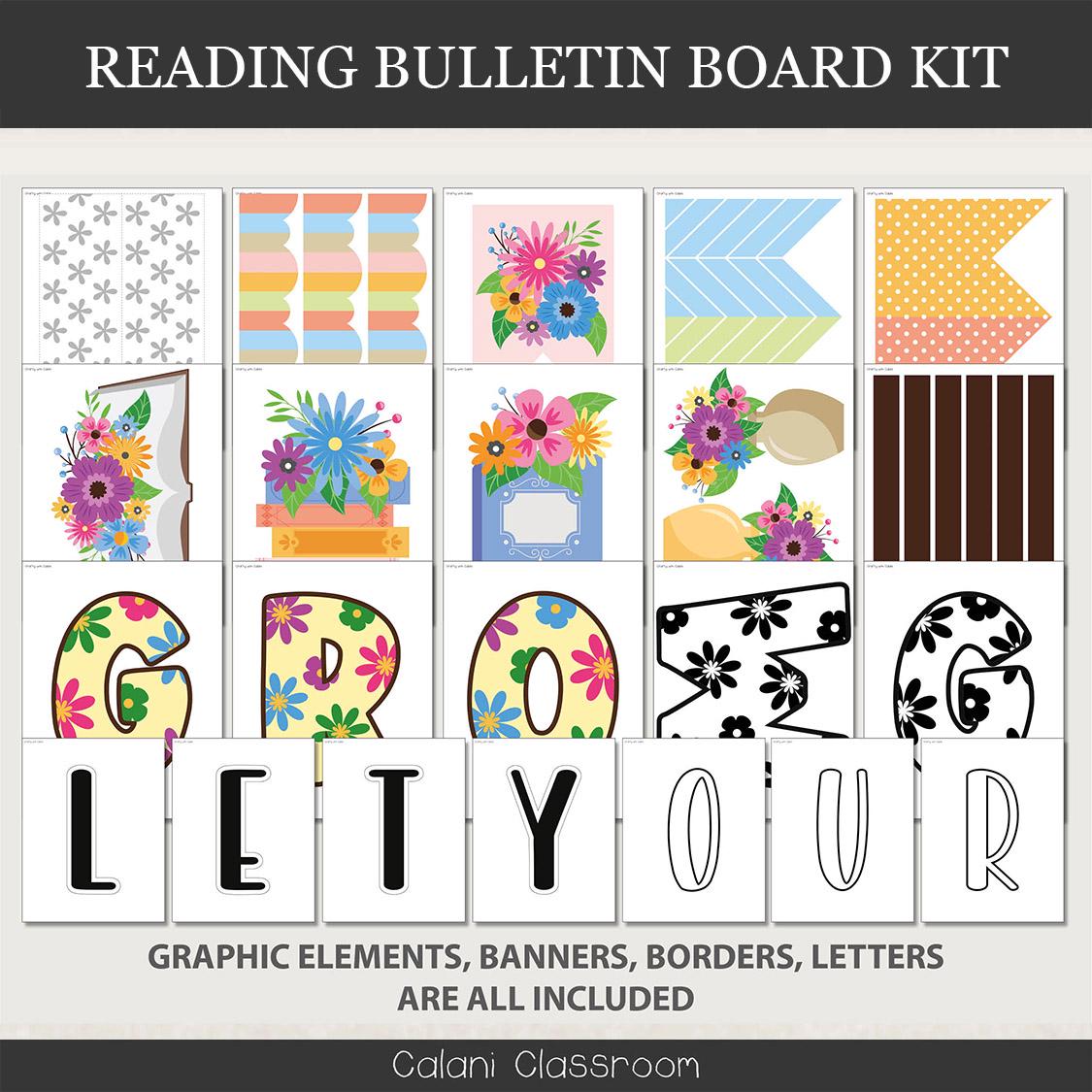 Reading Bulletin Board Kit, Classroom Bulletin Board, Spring Into ...