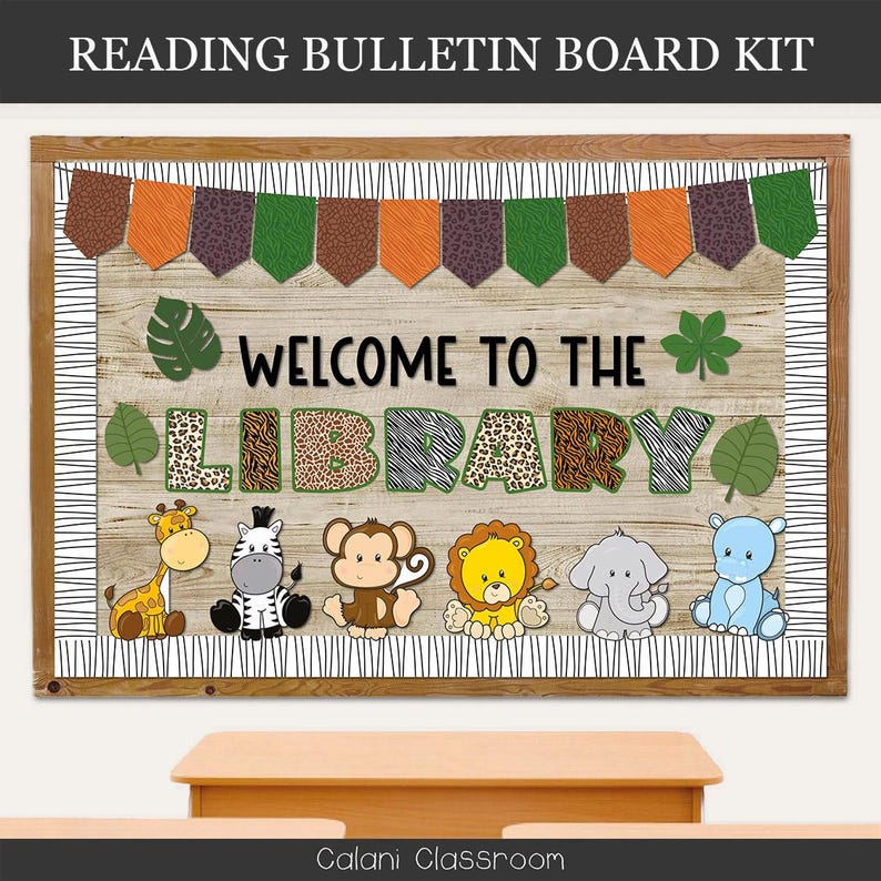 Reading Bulletin Board Kit, Classroom Bulletin Board, Wild About ...