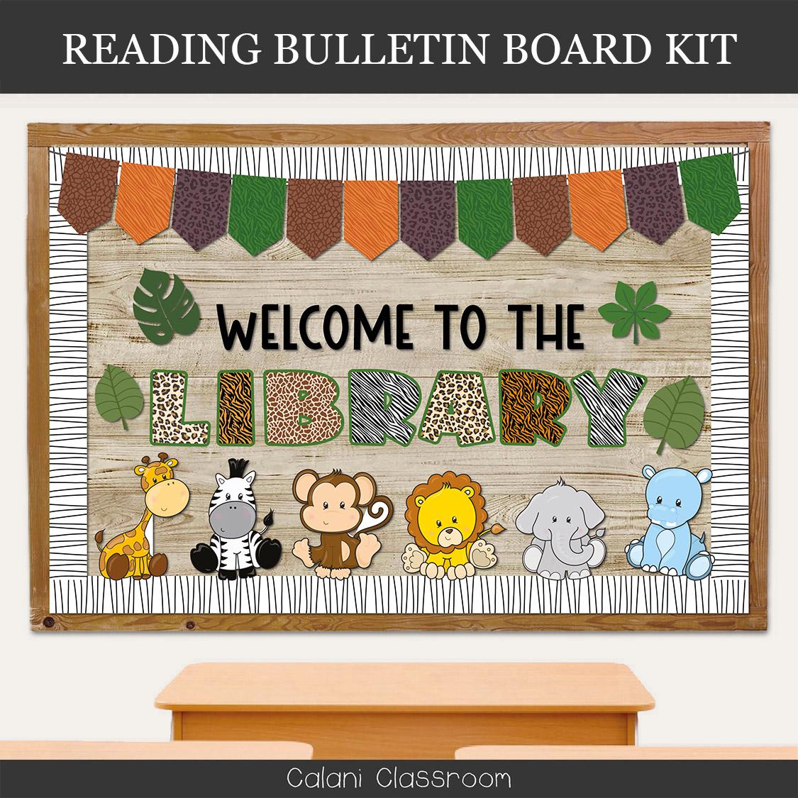 Reading Bulletin Board Kit, Classroom Bulletin Board, Wild About ...