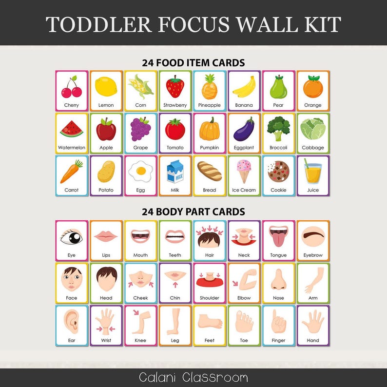 Toddler Focus Wall Template, Toddler Learning Wall, Toddler Circle Time ...