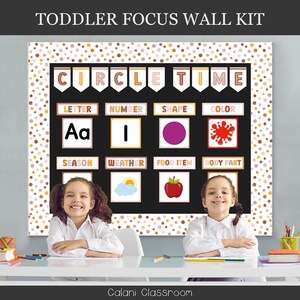 Toddler Focus Wall Template, Toddler Learning Wall, Classroom Circle ...