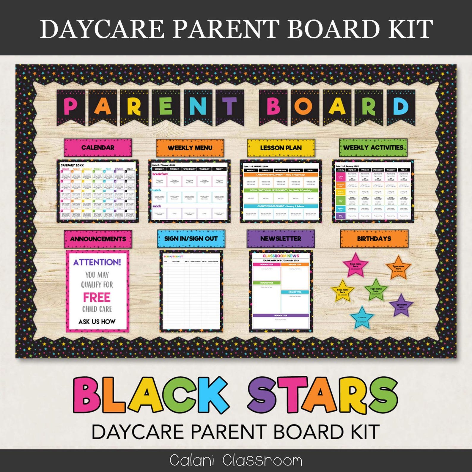 Daycare Parent Board, Childcare Bulletin Board Template, Parent Info ...