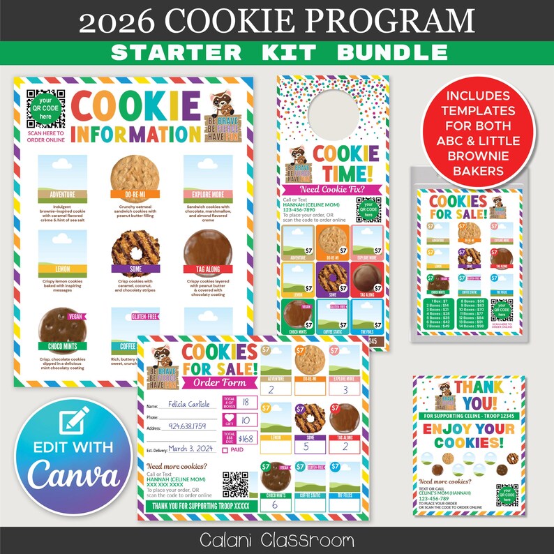 2026 Cookie Bundle, DIY Editable Cookie Marketing Kit for Scout - Canva ...