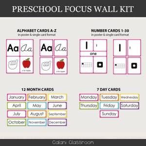 Preschool Focus Wall Template, Preschool Learning Wall, Classroom ...