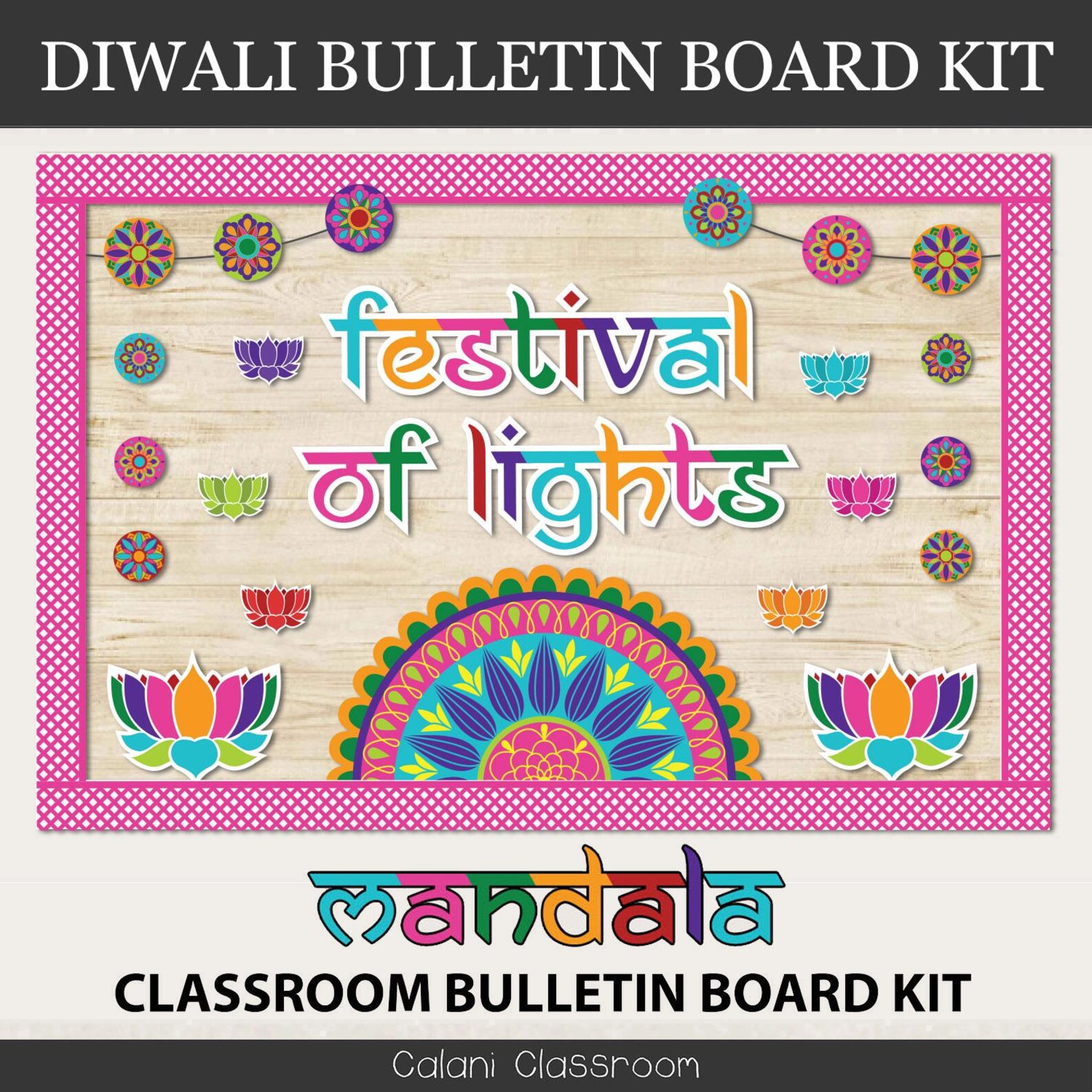 Diwali Bulletin Board Kit: Mandala Classroom Decor (digital Download ...