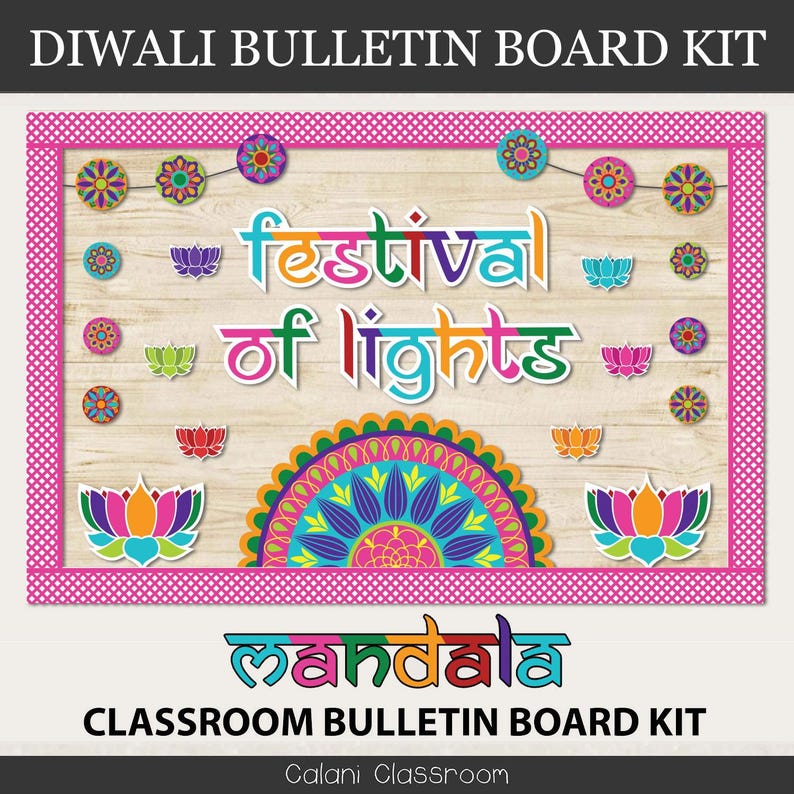Diwali Bulletin Board Kit: Mandala Classroom Decor (digital Download ...