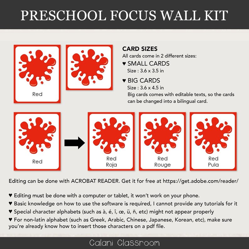 Preschool Focus Wall Template, Preschool Learning Wall, Classroom ...