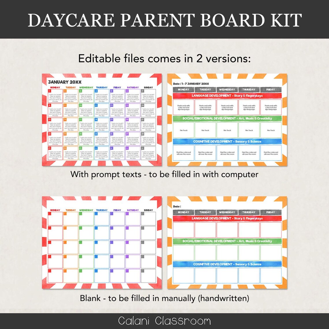 Daycare Parent Board, Childcare Bulletin Board Template, Parent Info ...