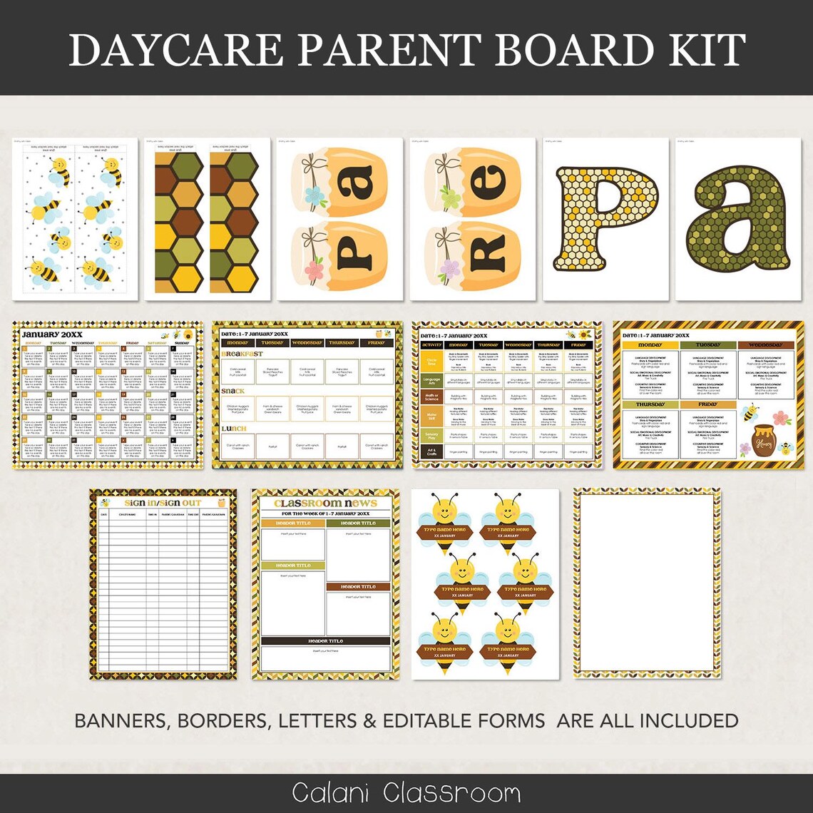 Daycare Parent Board, Childcare Bulletin Board Template, Parent Info ...