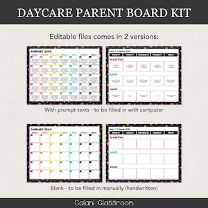 Daycare Parent Board, Childcare Bulletin Board Template, Parent Info ...