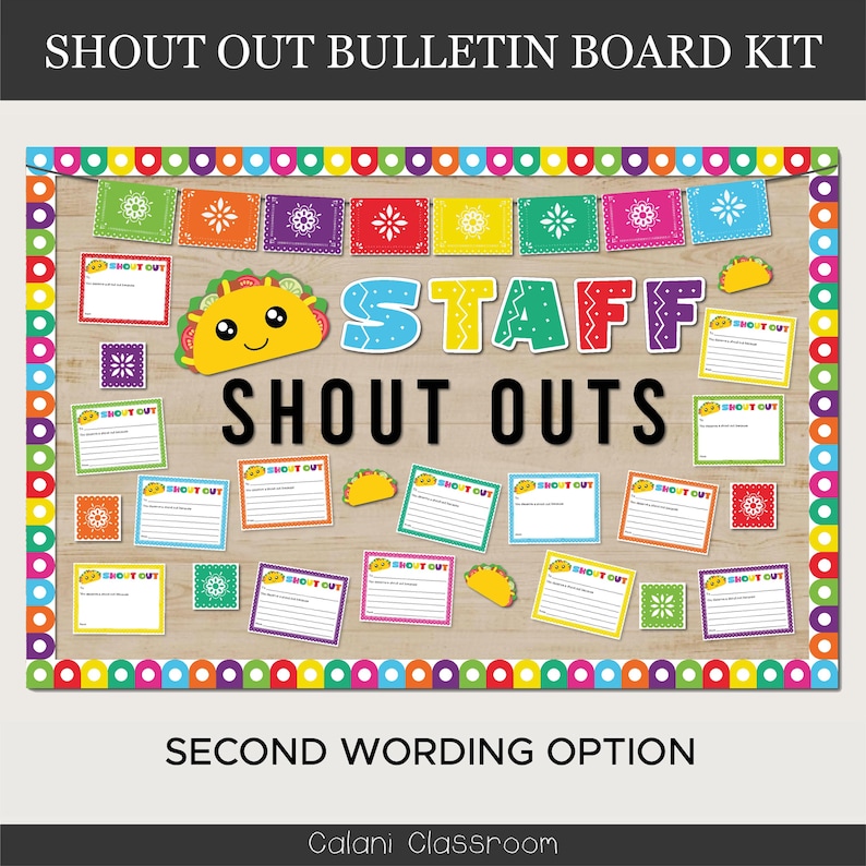 Staff Shout Out Bulletin Board, Staff Appreciation Bulletin Board ...