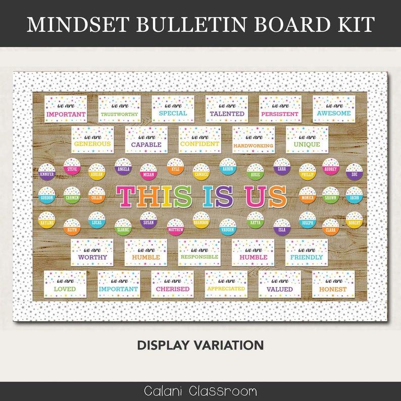 Positive Affirmation Bulletin Board, Classroom Door Decor, Rainbow ...