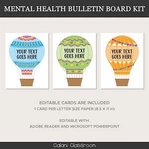 Mental Health Bulletin Board Kit, Mental Wellness Habits, Classroom ...