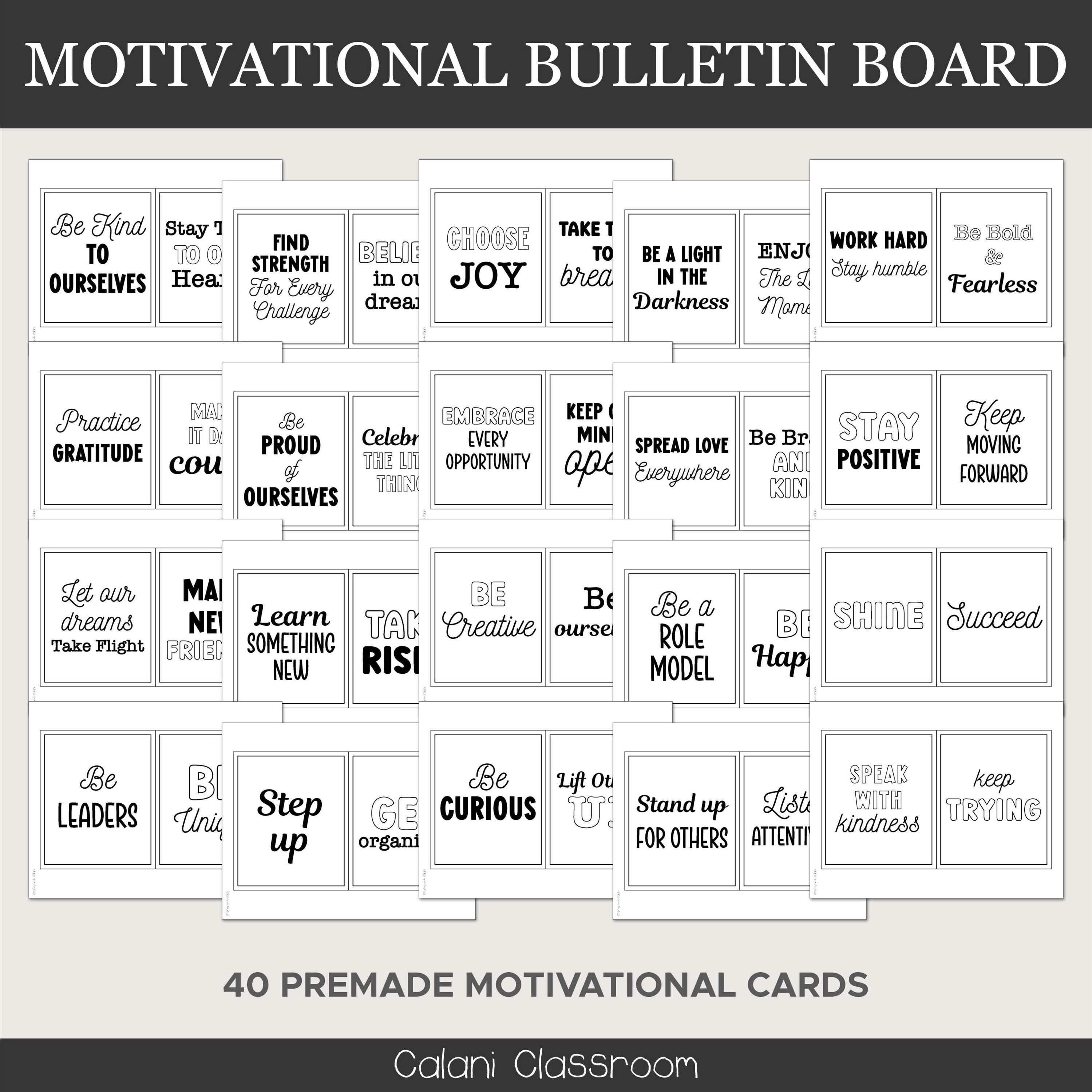 Today We Will Bulletin Board Kit, Motivational Bulletin Board ...