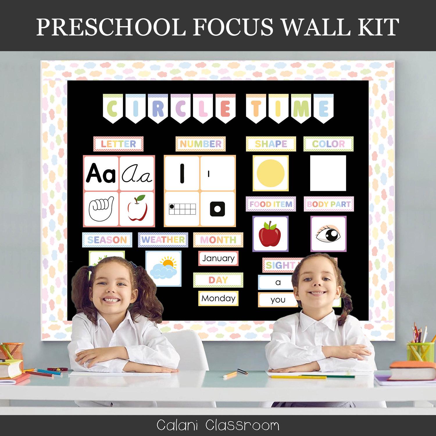 Preschool Focus Wall Template, Preschool Learning Wall, Classroom ...